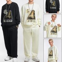 China 360G Heavyweight Vintage Crew Neck Sweatshirt Custom White Ink DTG Print 85 Cotton 15 Polyester Loose Casual Pullover Sweatshirts OEM ODM Custom Logo for sale