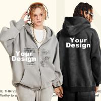 China 360G Street Graffiti Mural Print Zip Up Hoodie Oversized Zip Sweatshirt | OEM ODM Custom Logo, Replaceable Fabric, Multiple Pantone Color Codes, Low MOQ for sale