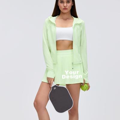 China Women Customized Quick Dry Mesh Hooded Gym Jacket for sale
