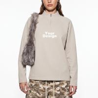 China Custom OEM Half-Zip Double Fleece Raglan Sleeve Base Top for sale