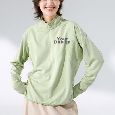 China Custom OEM Box Fleece Half Zip Sweatshirt, Photonic Antibacterial Far Infrared Outdoor Sports Top for sale
