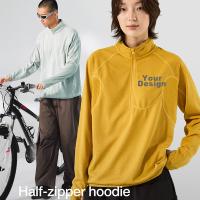 China Custom OEM Box Fleece Half Zip Sweatshirt, Photonic Antibacterial Far Infrared Outdoor Sports Top for sale