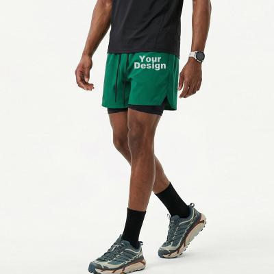 China Men Double‑Layer Quick‑Dry Running Shorts｜Customizable for sale