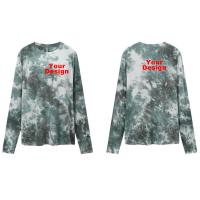 China Custom OEM ODM Tie‑Dye Crew Neck Long Sleeve Sport T‑Shirt, Unisex S‑XL for sale