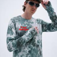 China Custom OEM ODM Tie‑Dye Crew Neck Long Sleeve Sport T‑Shirt, Unisex S‑XL for sale