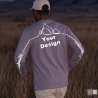 China Unisex Reflective Mountain Long‑Sleeve Tee | 2026 Autumn Outdoor Hiking T‑Shirt OEM ODM for sale