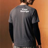 China Men UPF50+ Anti‑UV Quick‑Dry Hiking T‑Shirt, 4‑Way Stretch Breathable Mountain Outdoor Tee Custom OEM & ODM for sale