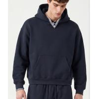 China Men 345G Heavyweight Oversized Hoodie, Fleece Lined Drop-Shoulder Blank Pullover, Custom OEM ODM for sale