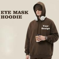 China Love Hug Eye Mask Hoodie, 345g Heavyweight Fleece Oversized Hooded Sweatshirt Custom OEM ODM for sale