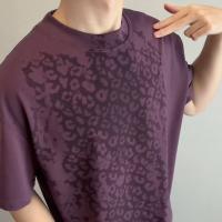 China Unisex Leopard Print Color Changing T-shirt, Sweat Activated Short Sleeve Tee, Summer Casual for sale