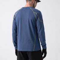 China Reflective Racing Print Contrast Stitch Long Sleeve T-Shirt, Men's 26 Fall Casual Tee for sale