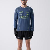 China Reflective Racing Print Contrast Stitch Long Sleeve T-Shirt, Men's 26 Fall Casual Tee for sale