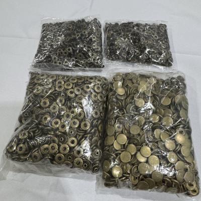 China ZHONGQIANG 15mm Metal Cap Snap Buttons 1000 Pack Bronze Gun Black Electroplated for sale