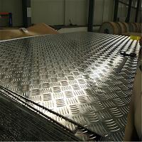 China Mill Finish 3003 5052 Aluminum Diamond Plate 40 Brinell Hardness Customizable Length and Bar Height for sale