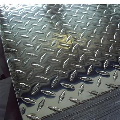 China Strength Cold Rolled 3003 5052 6061 7050 7075 Diamond aluminum plate with Diamond Patterns 40 Brinell Hardness for sale