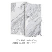 China Elite Glossy Stone Surface White Marble Tiles For Modern Interior Design for sale