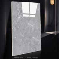 China 600x1200mm Glazed Porcelain Stone Imitation Texture Meteor Grey Tile for sale