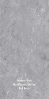China 600x1200mm Glazed Porcelain Stone Imitation Texture Meteor Grey Tile for sale