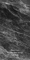 China 3D Stone Imitation Modern Black Glossy Porcelain Tile 600x1200mm For Room Outdoor Flooring for sale