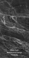 China 3D Stone Imitation Modern Black Glossy Porcelain Tile 600x1200mm For Room Outdoor Flooring for sale