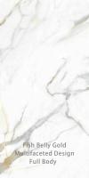 China White and Gold 900x1800MM Rock Surface Porcelain Tiles For Modern Decor for sale