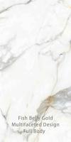 China White and Gold 900x1800MM Rock Surface Porcelain Tiles For Modern Decor for sale