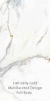 China White and Gold 900x1800MM Rock Surface Porcelain Tiles For Modern Decor for sale
