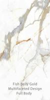 China White and Gold 900x1800MM Rock Surface Porcelain Tiles For Modern Decor for sale