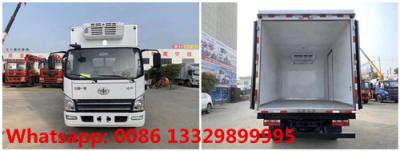 China HOT SALE! Good price new FAW brand TIGER V refrigerated truck, FAW 4*2 LHD 120hp frozen van van box vehicle for sale for sale