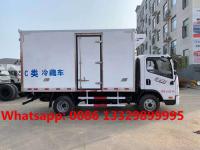 China HOT SALE! Good price new FAW brand TIGER V refrigerated truck, FAW 4*2 LHD 120hp frozen van van box vehicle for sale for sale