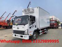China HOT SALE! Good price new FAW brand TIGER V refrigerated truck, FAW 4*2 LHD 120hp frozen van van box vehicle for sale for sale