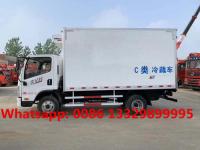 China HOT SALE! Good price new FAW brand TIGER V refrigerated truck, FAW 4*2 LHD 120hp frozen van van box vehicle for sale for sale
