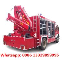 China 1SUZU water foam chemical fire trucks with 3CBM triple-agent truck with crane, resuce firefighting vehicle for for sale