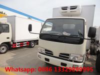 China Dongfeng light freezer truck 3.5 tons freezer food transport truck for sale, Good price refrigerated truck for sale for sale
