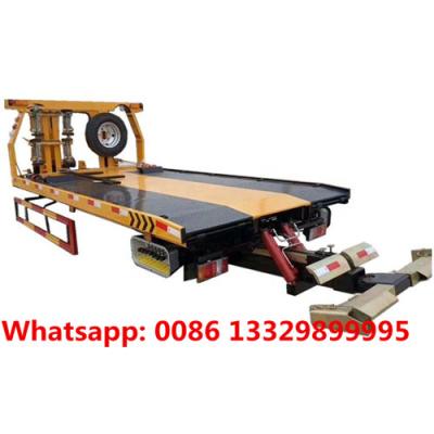China 5tons towing truck hydraulic 8 degree sliding block road recovery truck body, ISUZU flatbed wrecker towing vehicle for sale