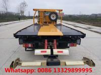 China 5tons towing truck hydraulic 8 degree sliding block road recovery truck body, ISUZU flatbed wrecker towing vehicle for sale