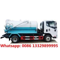 China HOT SALE! lower price stainless steel 304 5,000L vacuum tanker vehicle, Sewage Sewer Cleaning Combination tanker truck for sale