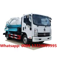 China HOT SALE! lower price stainless steel 304 5,000L vacuum tanker vehicle, Sewage Sewer Cleaning Combination tanker truck for sale