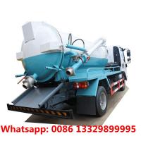 China HOT SALE! lower price stainless steel 304 5,000L vacuum tanker vehicle, Sewage Sewer Cleaning Combination tanker truck for sale