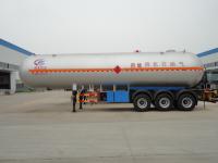 China China best 3 axles 56,000L LPG  gas tanker semitrailer for propane for sale, BPW axles gas cooking propane tank trailer for sale
