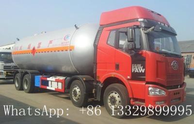 China FAW brand 8*4 LHD 35.5m3 LPG tank truck for sale, hot sale best price FAW brand 35500L bulk propane gas tank truck for sale