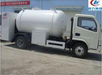 China dongfeng brand 95hp 4*2 LHD/RHD 5500L LPG GAS Dispensing Truck, mobile selling cooking gas propane filling truck for sale