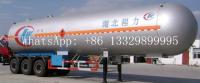 China hot sale ASME standard LPG gas propane tank trailer, best price new brand 56cbm 3 Axle LPG tank trailer for sale for sale