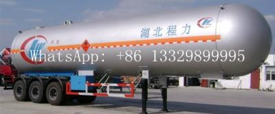 China 3 axles 58500L bulk lpg gas transported tank for sale, ASME standard 3 BPW/FUWA axle propane gas tank trailer for sale for sale
