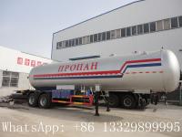 China 3 axles 58500L bulk lpg gas transported tank for sale, ASME standard 3 BPW/FUWA axle propane gas tank trailer for sale for sale
