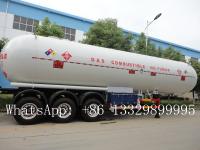 China ASME standard 3 Axle lpg gas tank trailer for sale, BPW/FUWA 3 axles 56m3 bulk road transported lpg gas tank trailer for sale