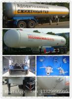 China ASME standard 3 Axle lpg gas tank trailer for sale, BPW/FUWA 3 axles 56m3 bulk road transported lpg gas tank trailer for sale