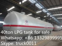 China facrory price 40 metric tons bulk LPG tank for sale, high quality and competitive price LPG gas storage tank for sale for sale
