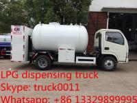 China best price LPG Filling Gas Truck With Mobile Dispenser Machine for sale, lpg gas dispensing truck for gas cylinders for sale