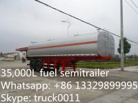 China hot sale high quality best price 35000 litres 2 axles fuel tank trailer, best quality chemical tank trailer for sale, for sale